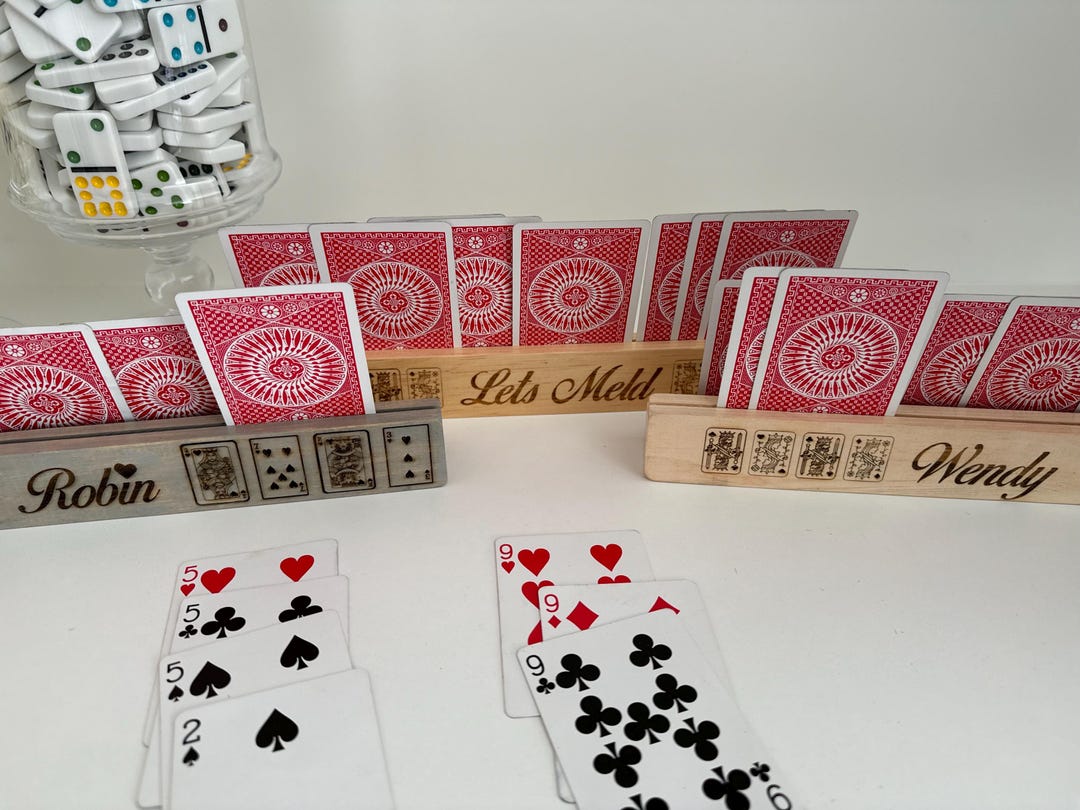 Personalized Card Racks set of 2 - Etsy