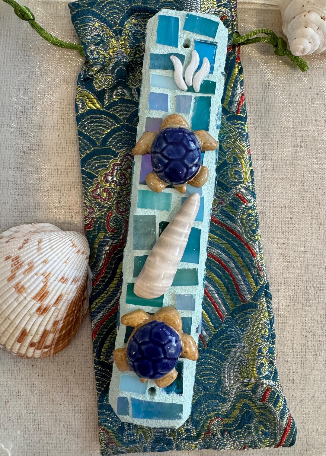 Turtle Mosaic Mezuzah Jewish Gift - Etsy