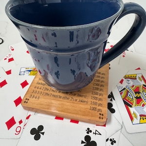 Canasta Special Hands Coasters: Engraved Wood, Set of Four - Etsy