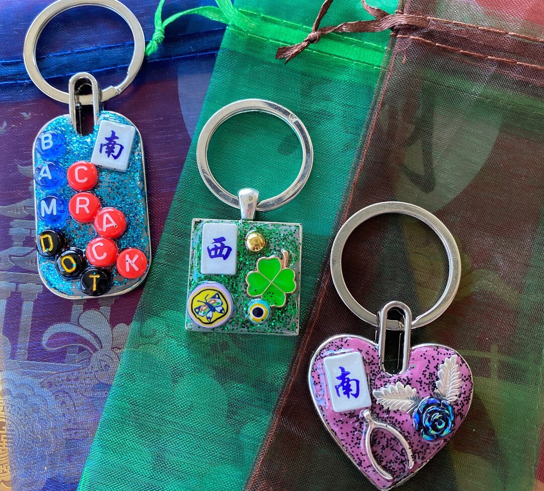 Mah Jong Key Chain Gift - Etsy