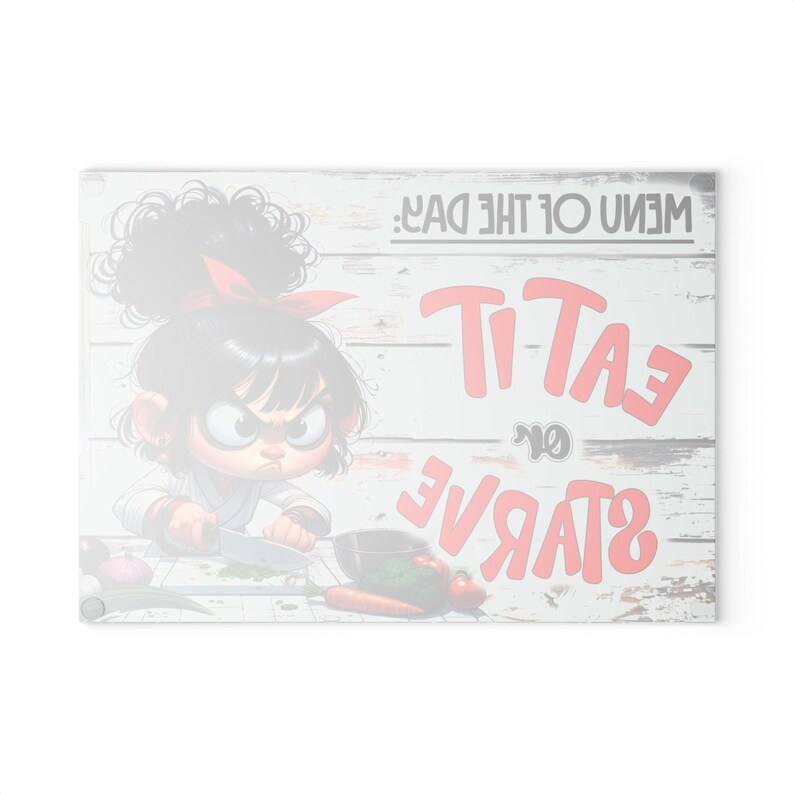 Humorous Glass Cutting Board - Kitchen Decor, Cooking Gift, Menu of the ...