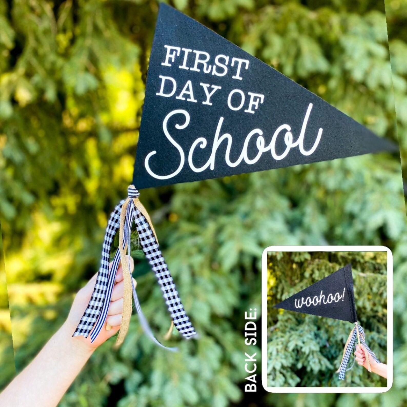 First Day of School Felt Pennant Flag Back to School Sign | Etsy