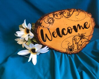 Live Edge Welcome Signs - Etsy