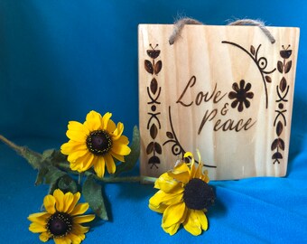 Burning Peace Sign - Etsy