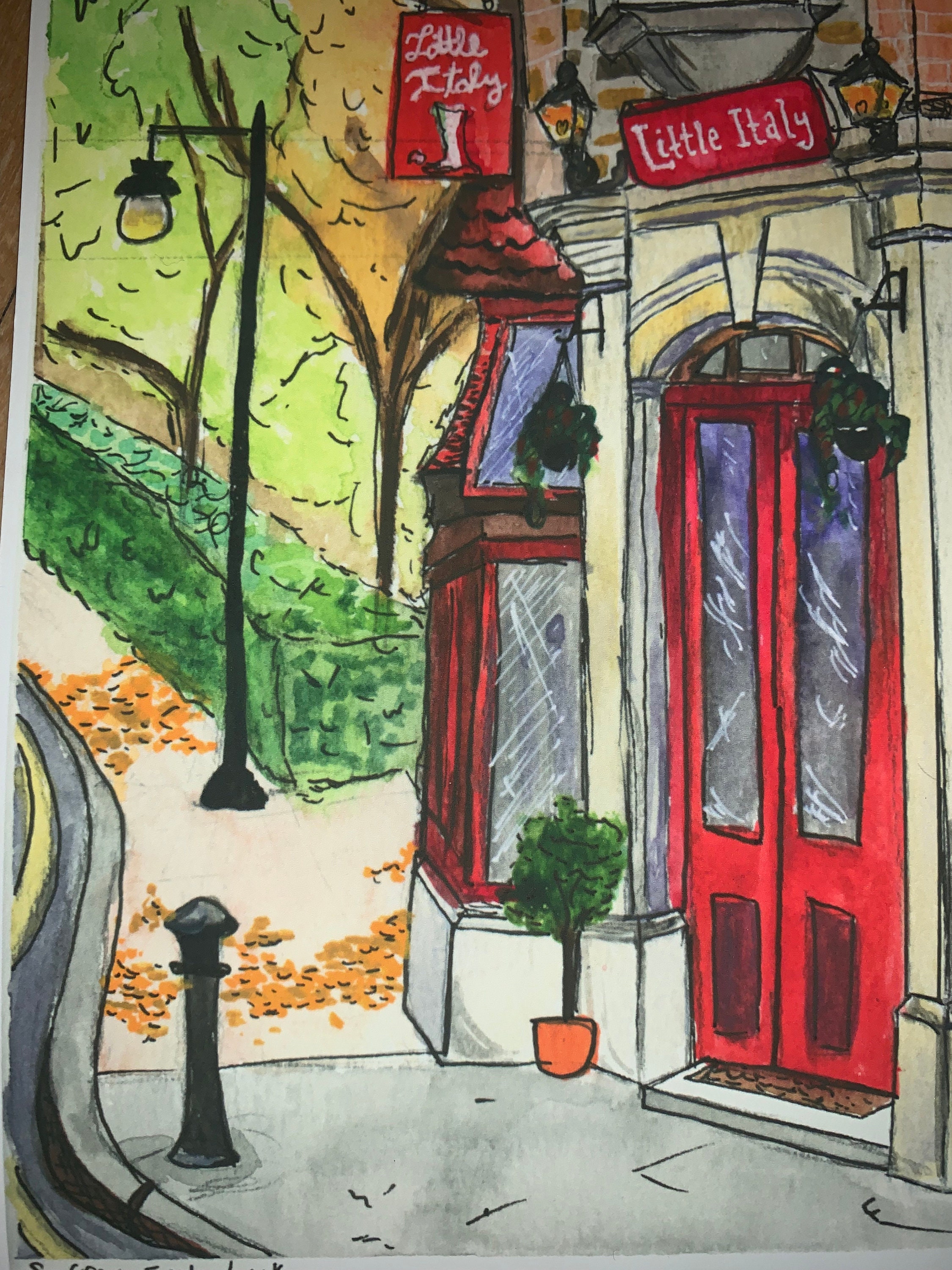 Watercolor "little Italy" | 9x10 Print - Etsy