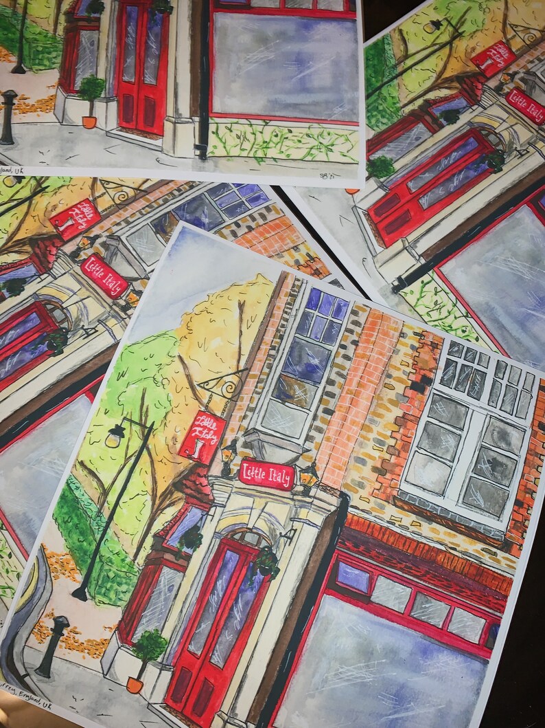 Watercolor "little Italy" | 9x10 Print - Etsy