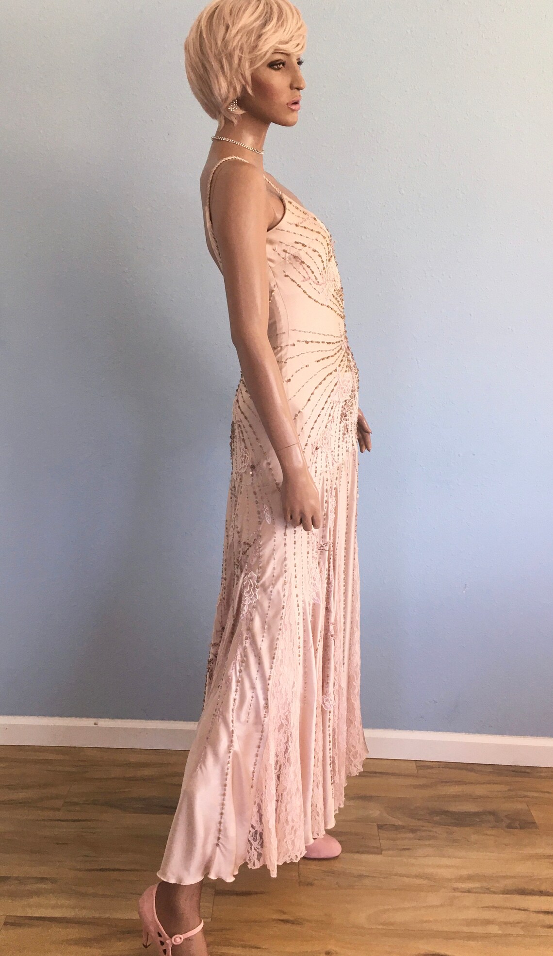 Y2K Blush Pink Sue Wong Nocturne Silk Mermaid Dress Small / | Etsy