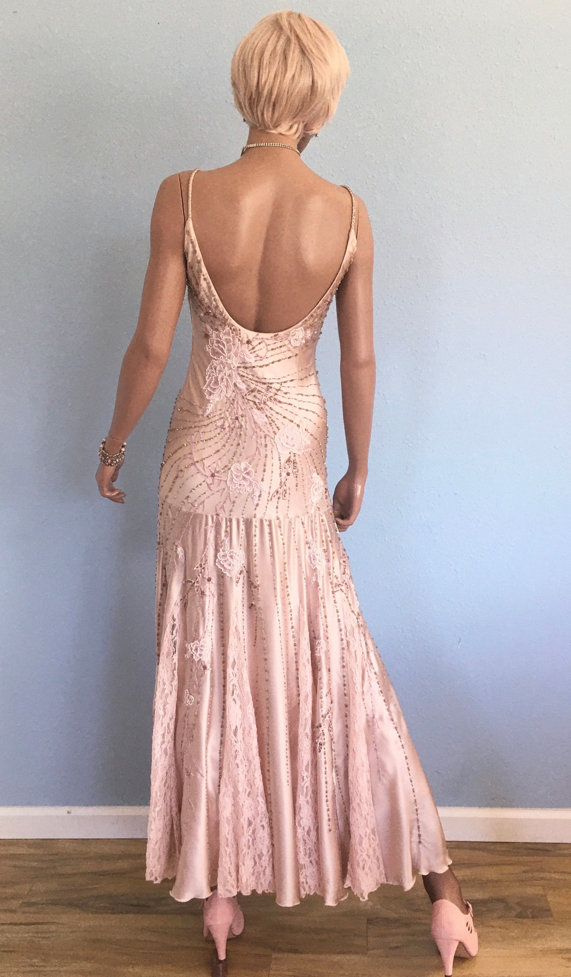 Y2K Blush Pink Sue Wong Nocturne Silk Mermaid Dress Small / | Etsy