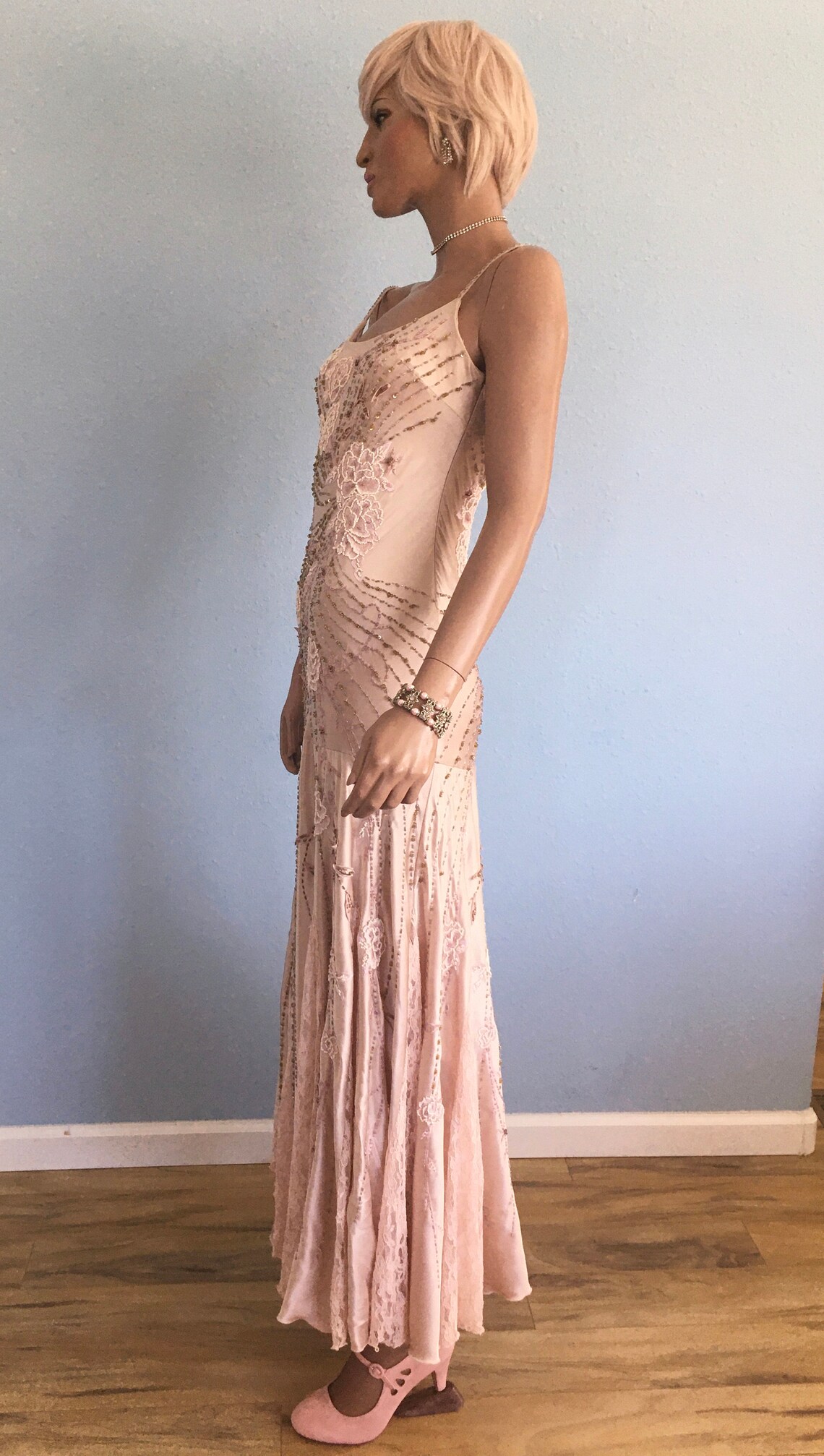 Y2K Blush Pink Sue Wong Nocturne Silk Mermaid Dress Small / | Etsy