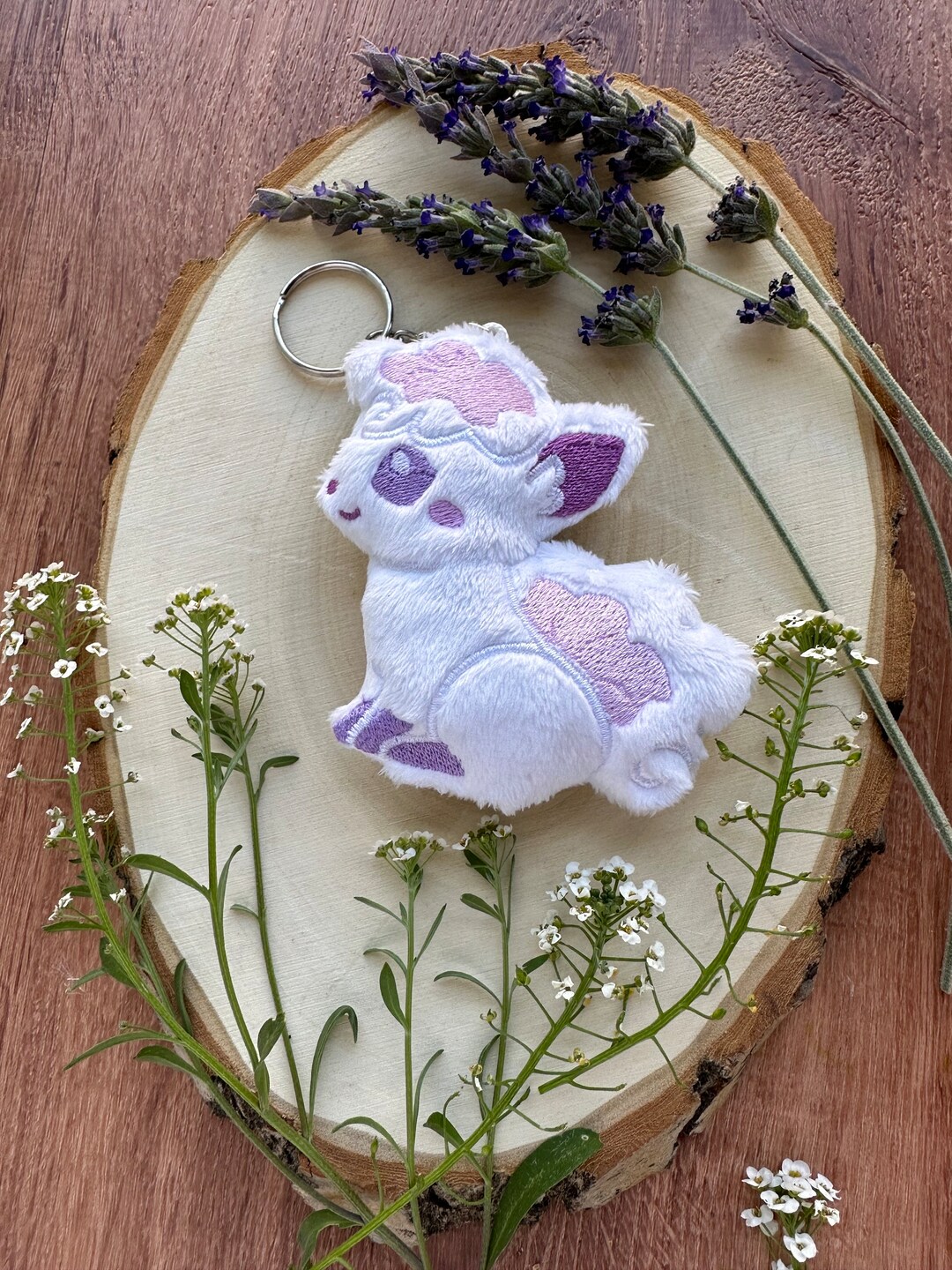 Plush Alolan Vulpix Shiny Keychain - Etsy