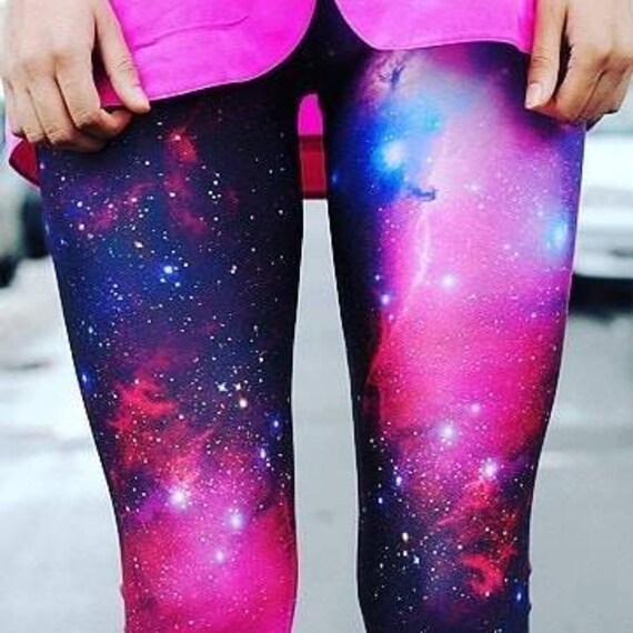Galaxy Leggings Space Pants Space Leggings Planetary Etsy