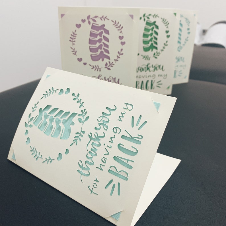Thank You Card Chiropractic Art Anatomy Art Medical Illustration Clinic ...