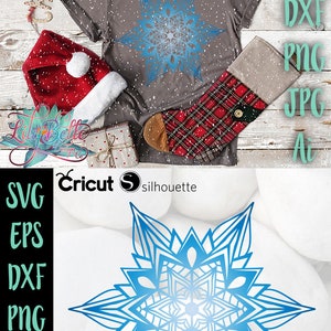 Snowflake Winter Mandala | SVG | PNG | Cut File | Digital File | Cricut ...