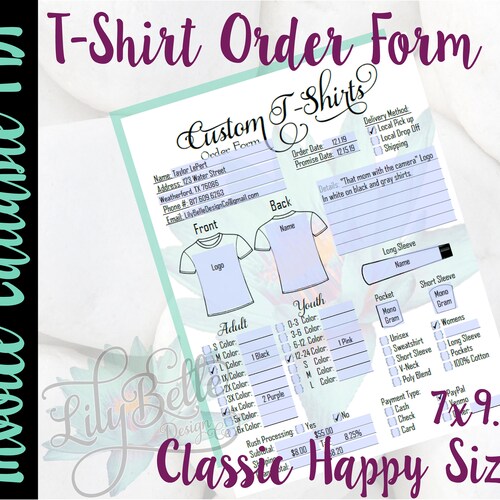 Custom Bows Print Ready Order Form in Letter Sized in Pdf Form - Etsy