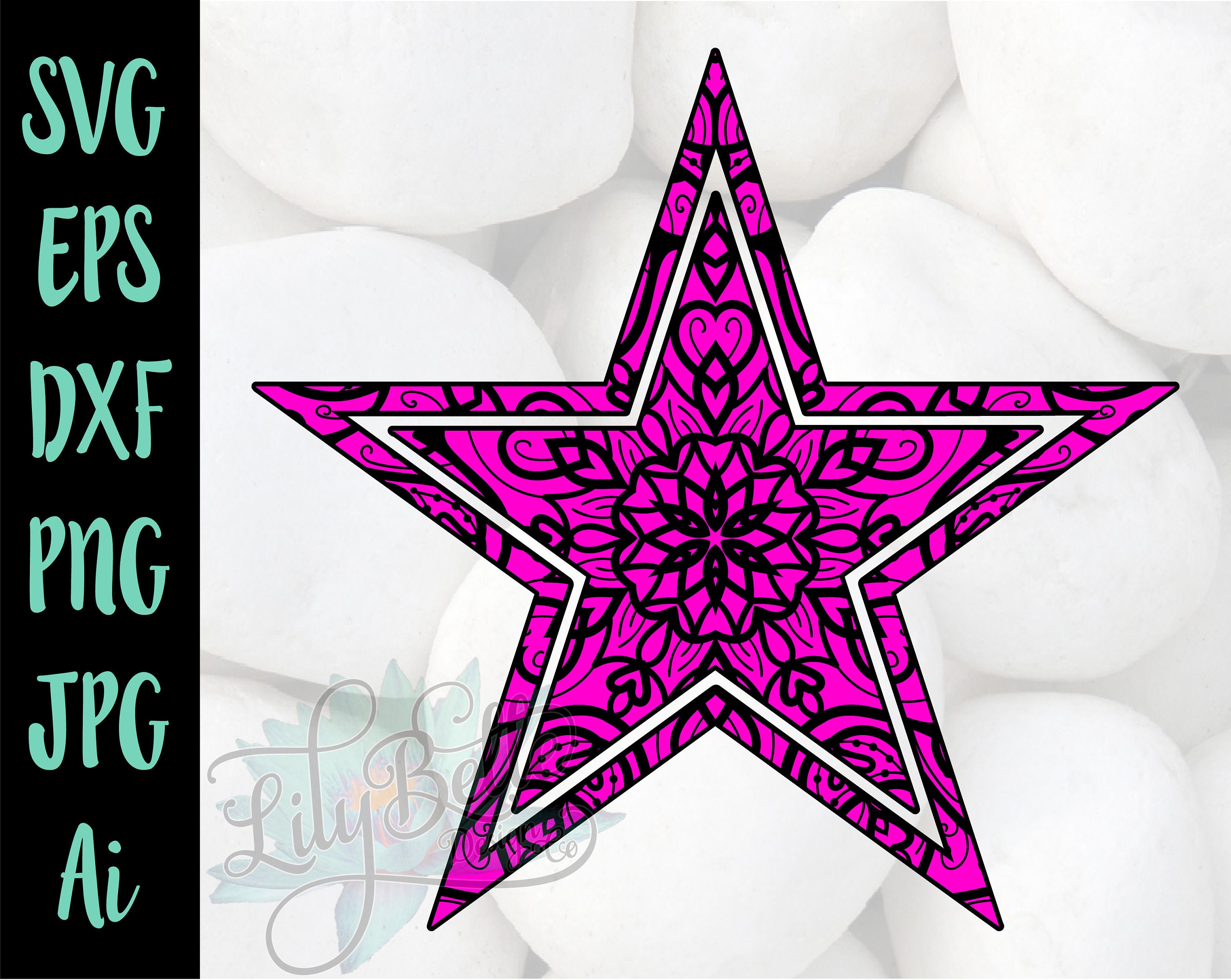 Texas Dallas Star Mandala SVG File for Digital Download to Use With ...