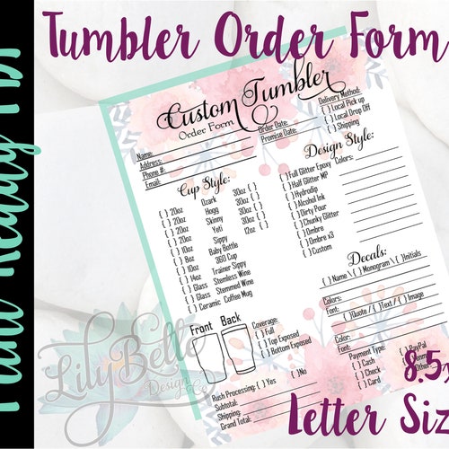 Custom Ornament Print Ready Order Form in Letter Sized PDF - Etsy