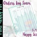 Order Log Tracker Print Ready Form in PDF Perfectly Sized for - Etsy