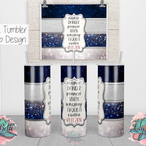 Dasher, Dancer, & Prancer Christmas Label Bundle 20oz Tumbler ...