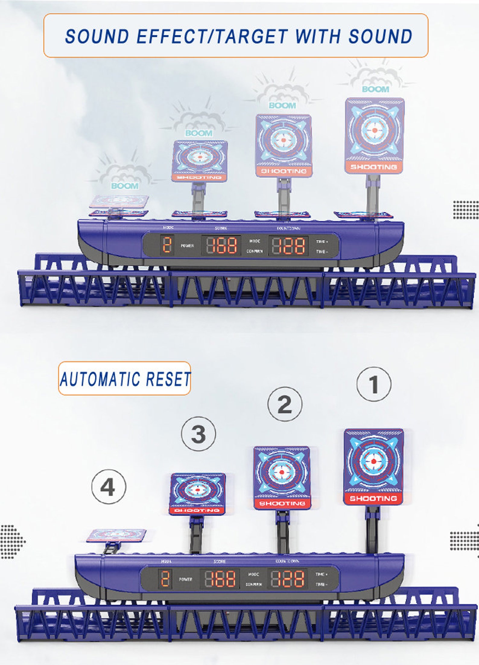 Auto Reset Electric Shooting Target 4 With Net Accessories for - Etsy