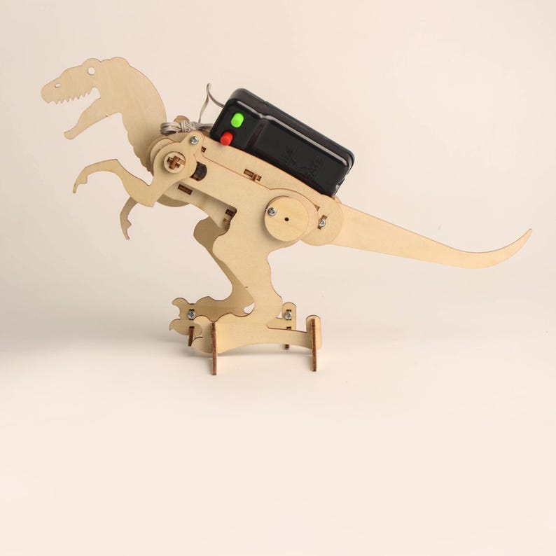 DIY Dinosaur Robot Model-tyrannosaurus Wooden for STEM Educational Kit ...