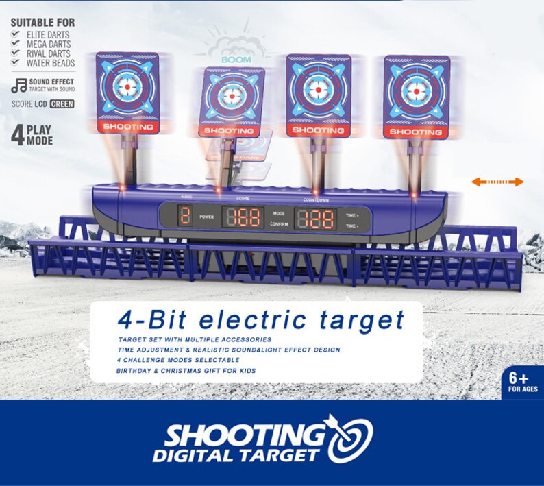 Auto Reset Electric Shooting Target 4 With Net Accessories for - Etsy