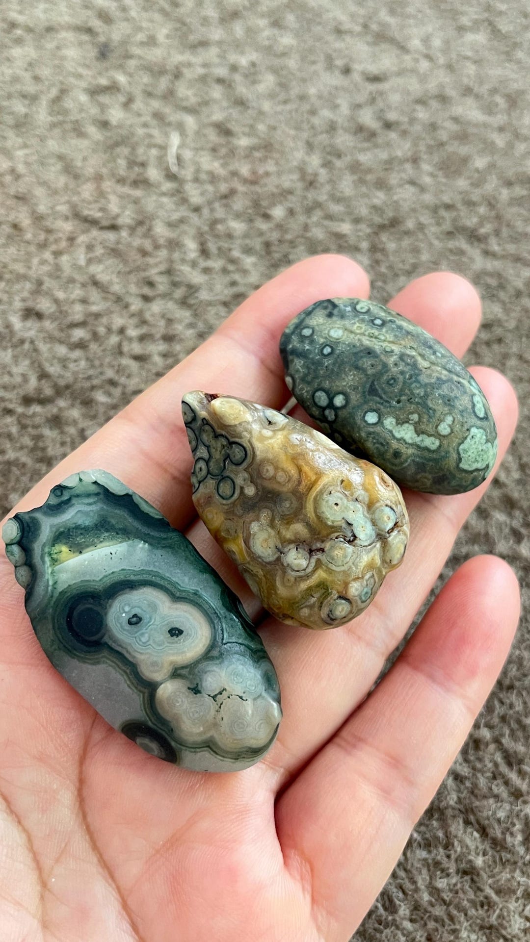 A Set Size:3.8-4.7m+ Natural Gobi Eyes Agate No Polished No Holet - Etsy