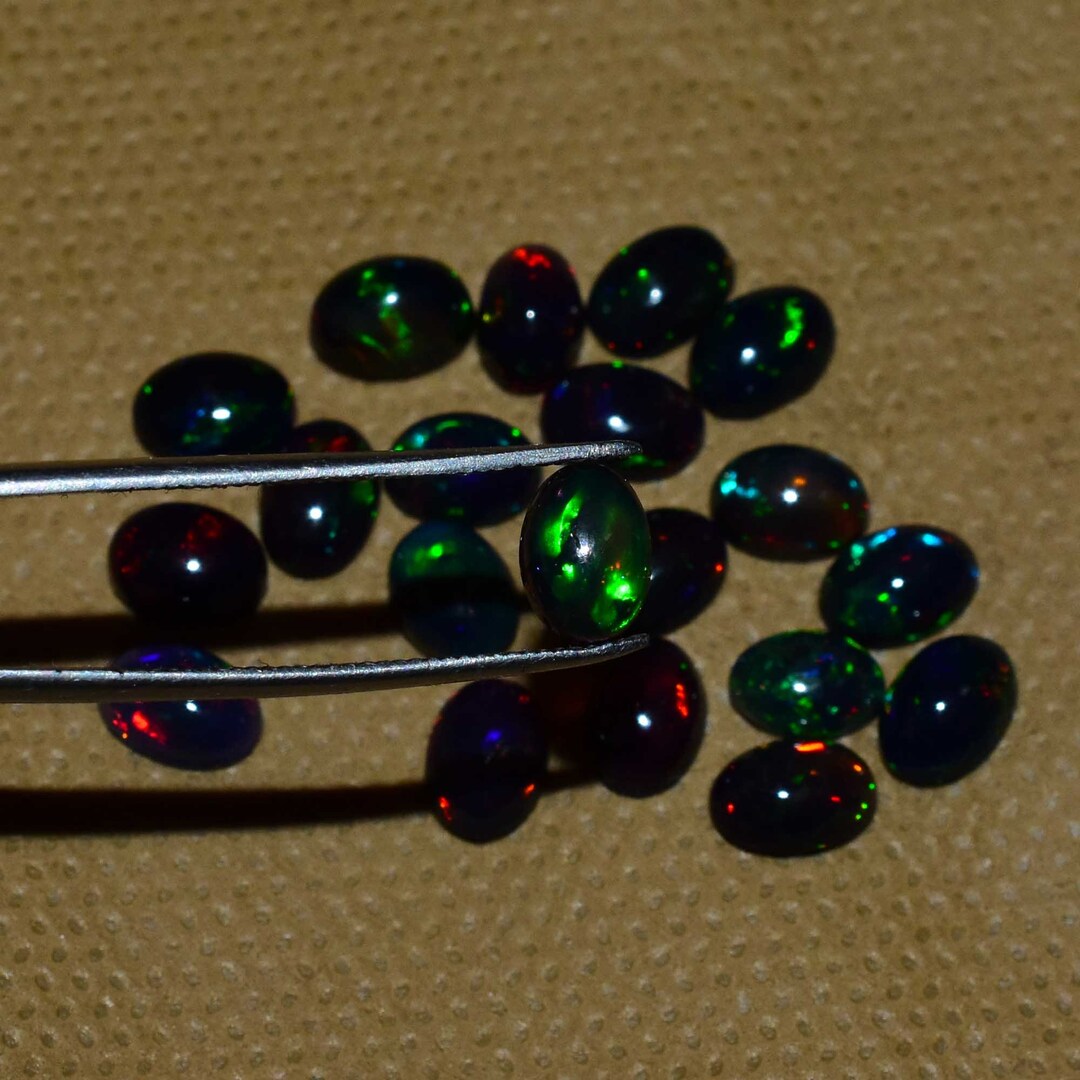 100% Natural Black Ethiopian Opal Gemstone, Ethiopian Opal, Opal ...