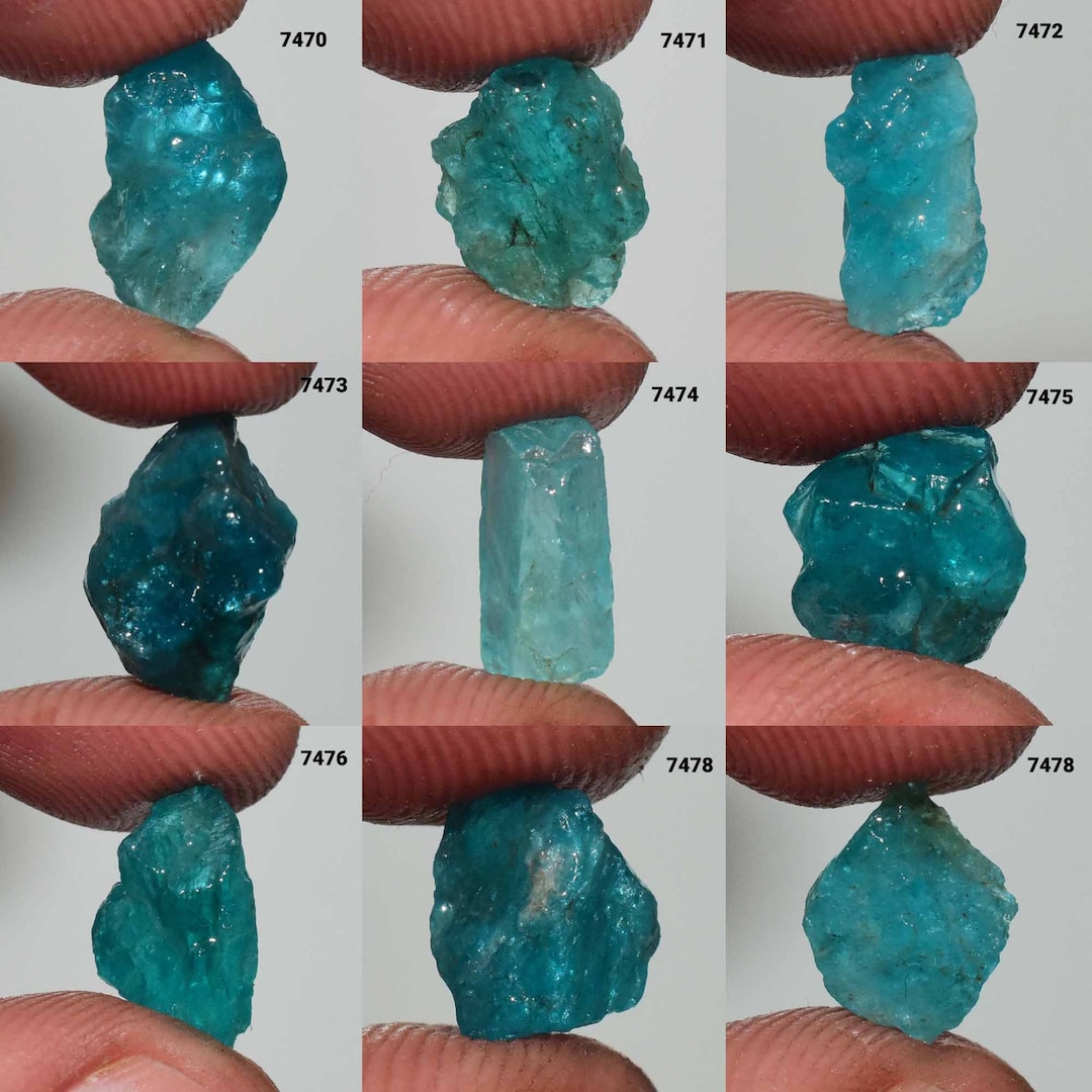 Natural Neon Apatite Rough , Raw Material Apatite, Rough Apatite Use ...
