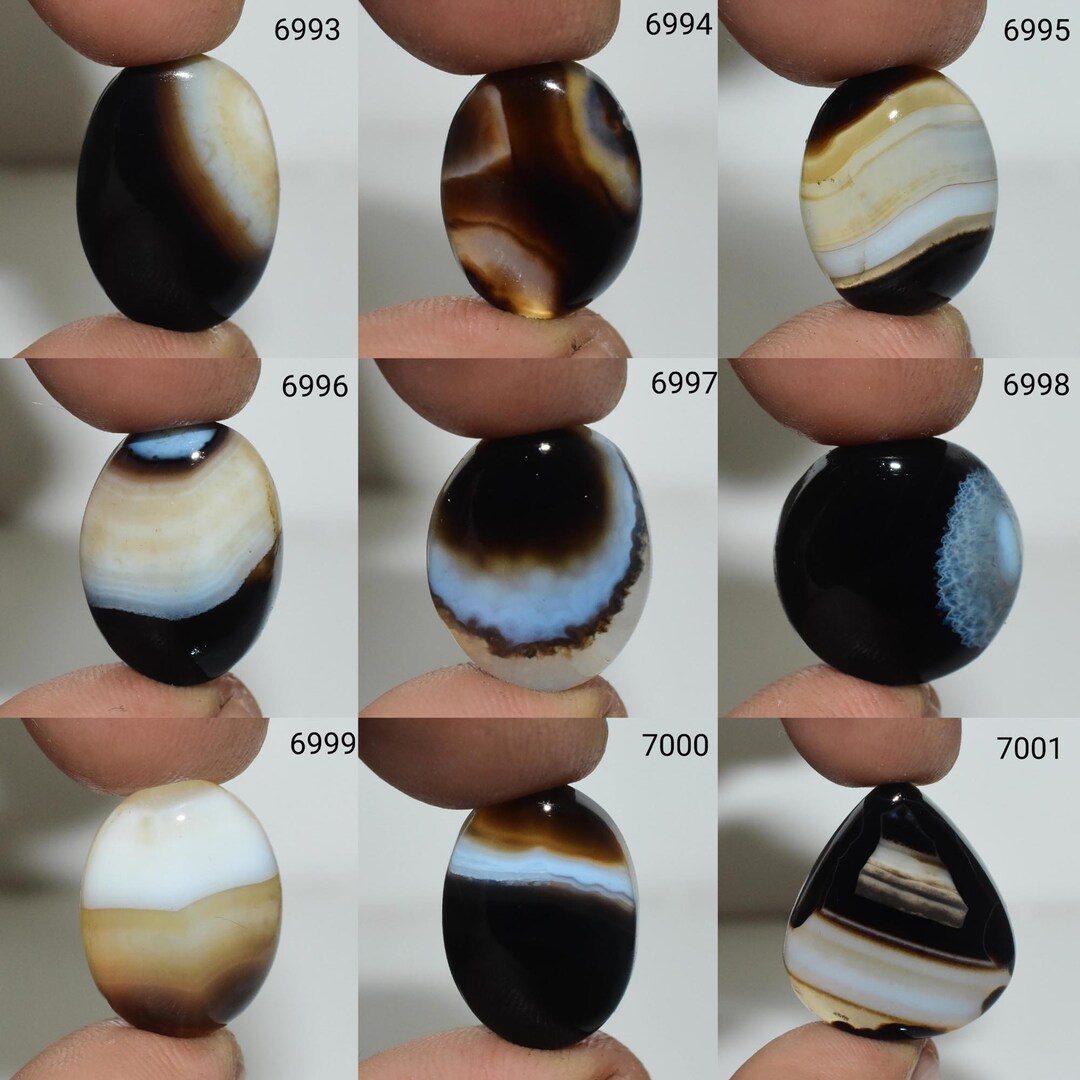 100% Natural Banded Agate Gemstone, Banded Agate Cabochon, Banded Agate ...