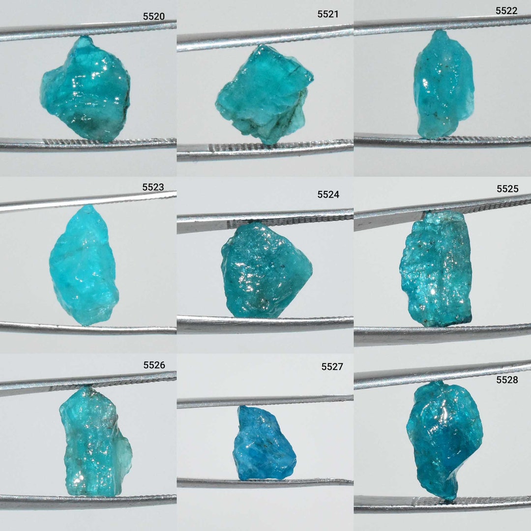 AAA Quality Natural Neon Apatite Gemstone, Raw Apatite, Rough Apatite ...