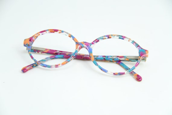 VINTAGE BOURGEOIS ANNETTE Children Purple Green Eyegl… - Gem