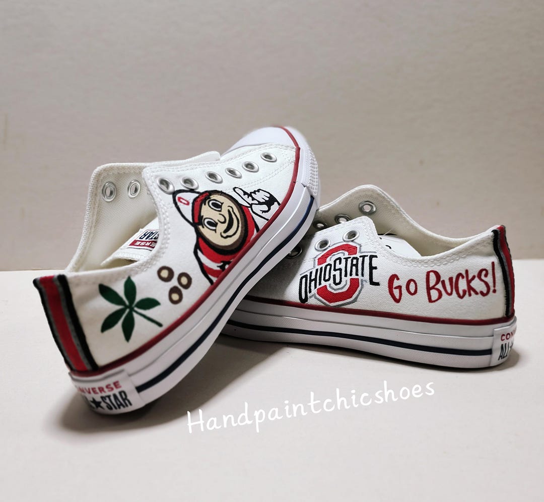 Hand-painted Ohio State Shoes,custom Ohio State,ohio State Converse ...