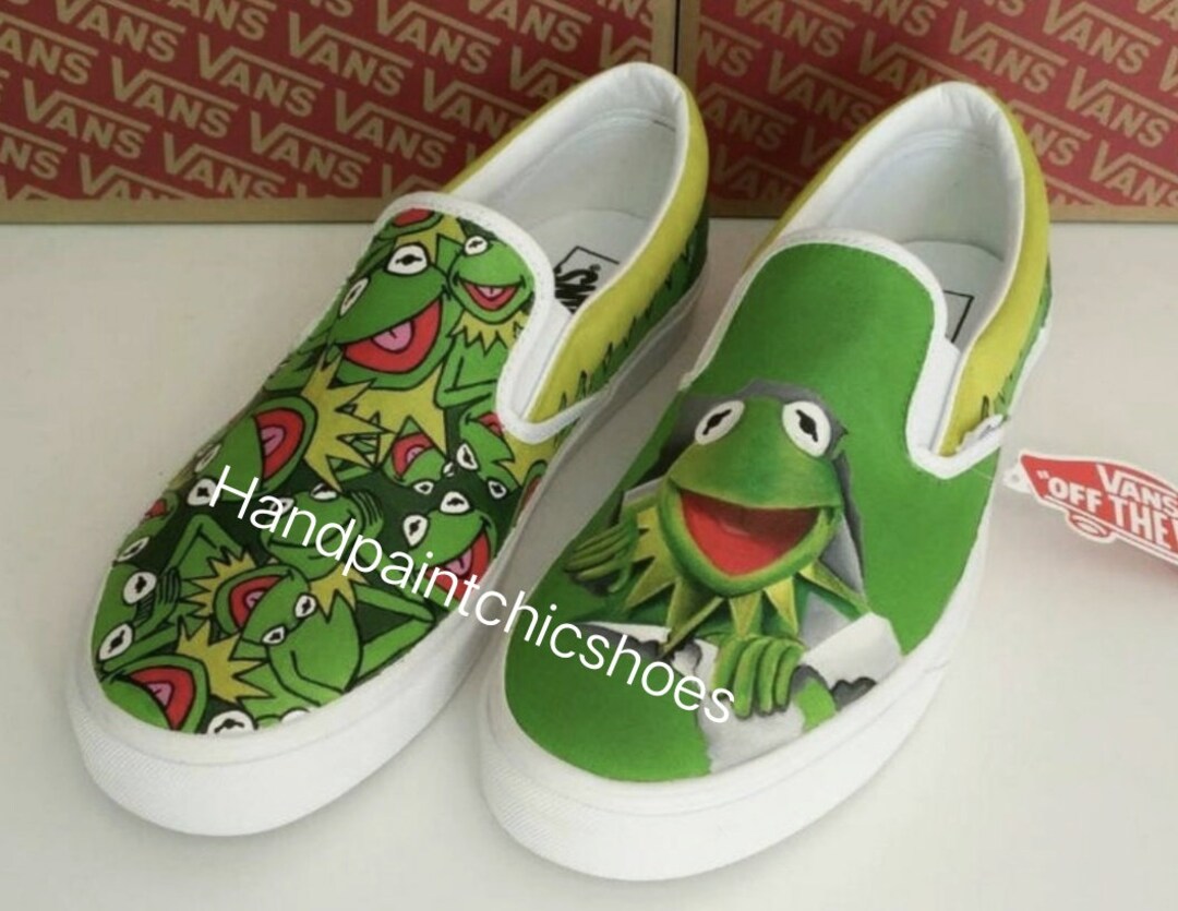 Hand-painted Kermit the Frog Vans - Custom Muppets Shoes - Etsy