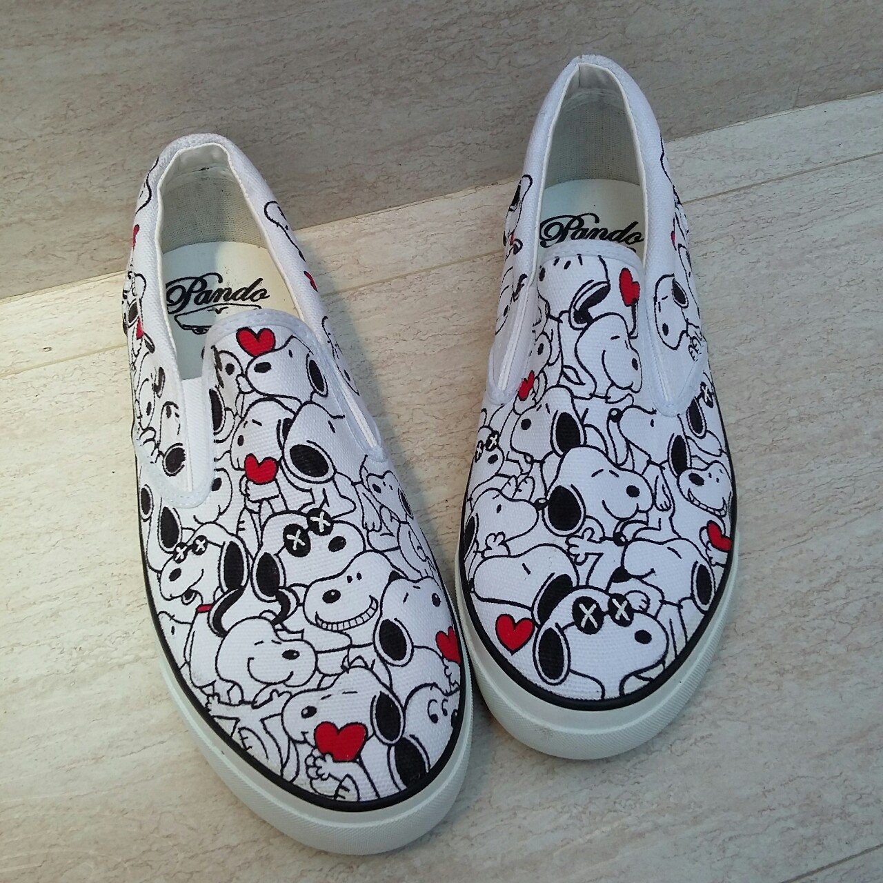 Snoopy Inspired Hand Painted Shoeslocal Brand Shoescustom - Etsy