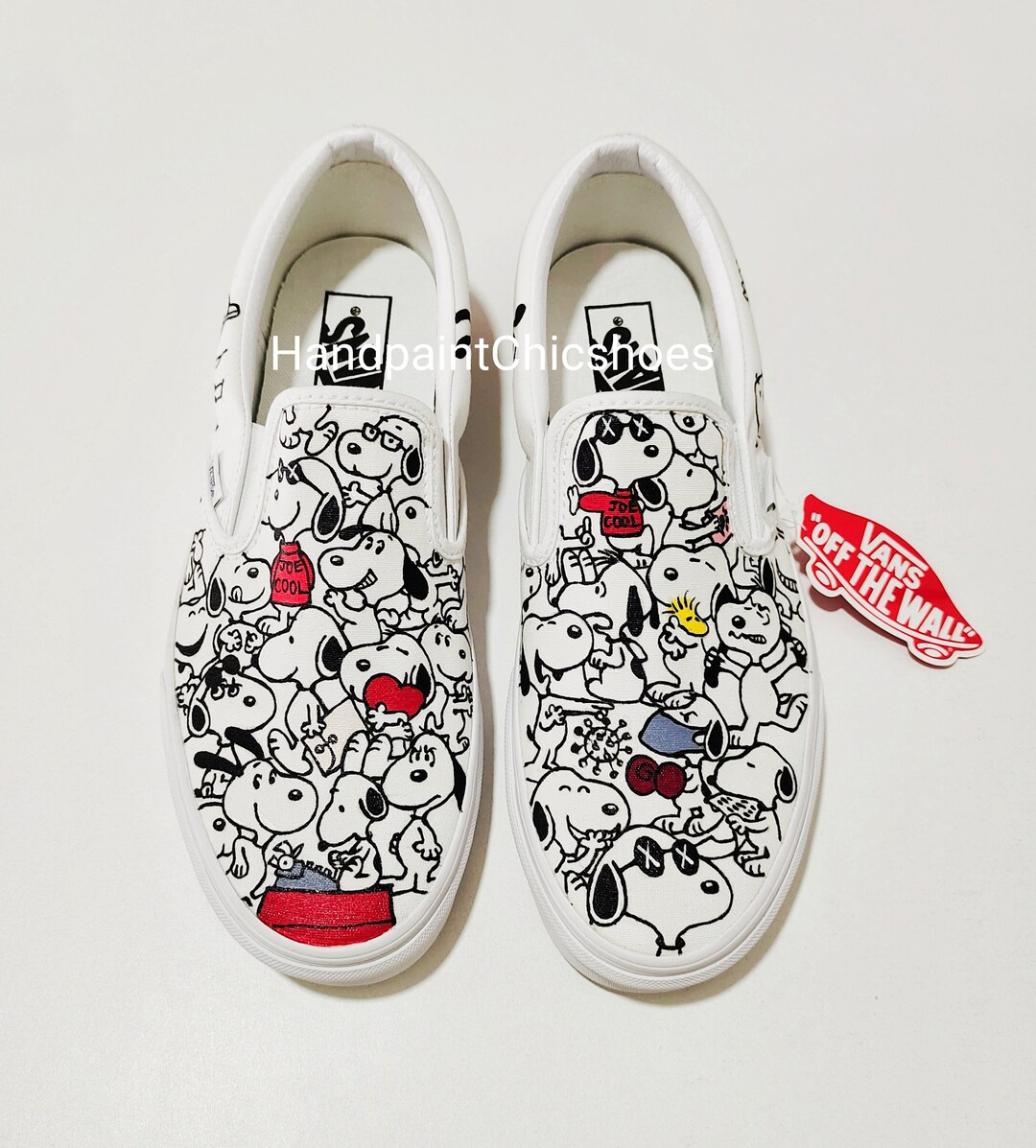 Snoopy Inspired Hand Painted Vans,custom Snoopy,disney Trip,disney Dog ...
