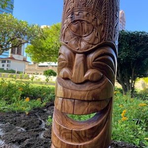 22” Mask LONO TIKI, God of Goodluck and Happiness, Hawaiian Tiki God ...