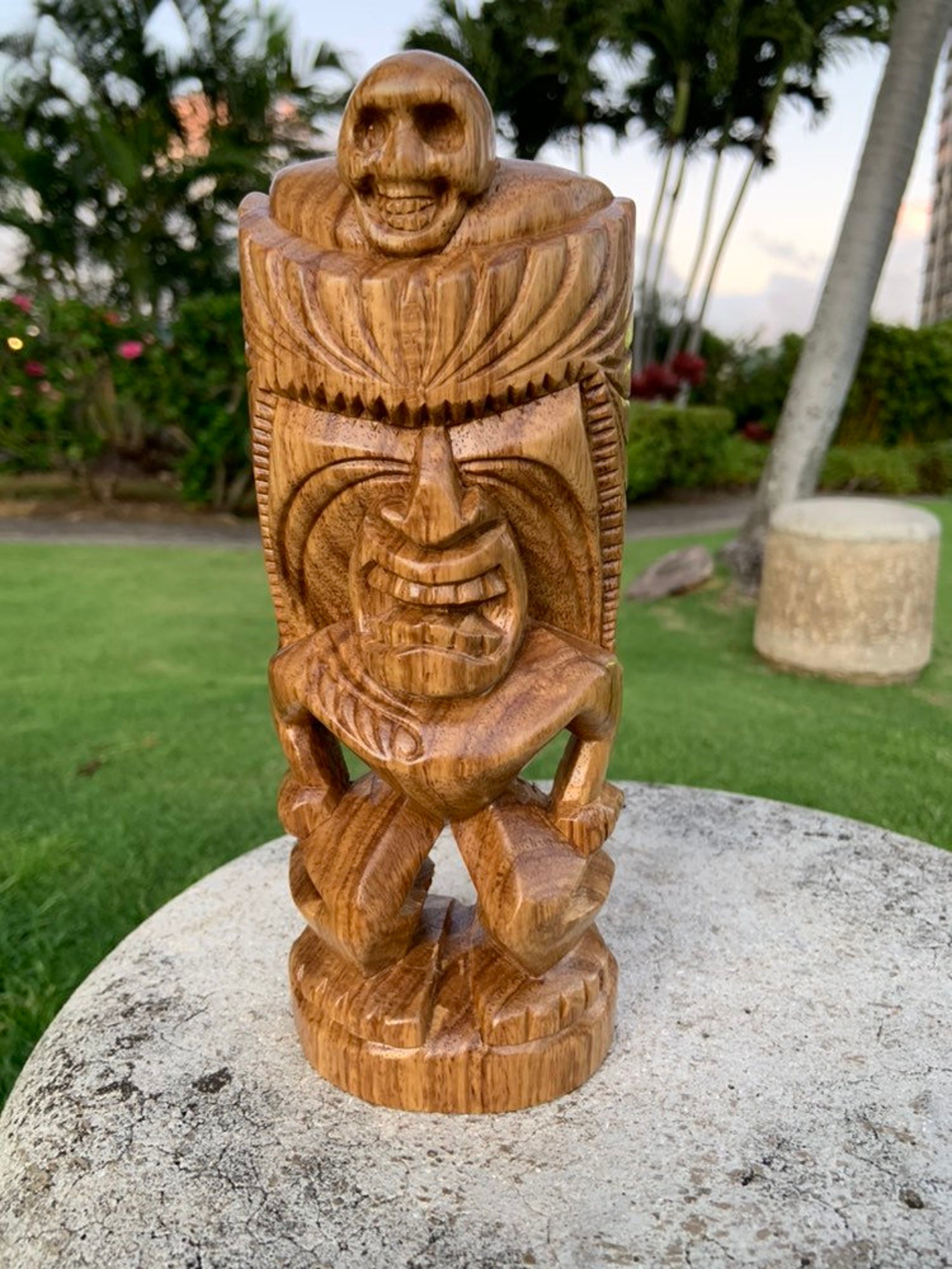 9 Skull Tikis Ku God of Protection Tiki Man Tiki - Etsy