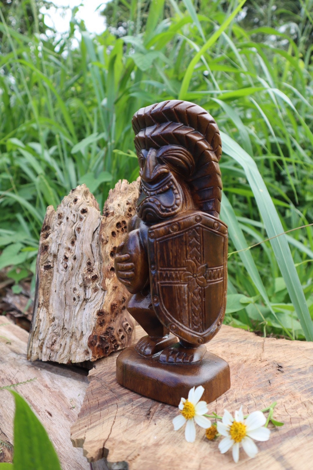 9" Football Tikis Ku God of Protection, Tiki Man, Tiki Scuptures, Tiki ...