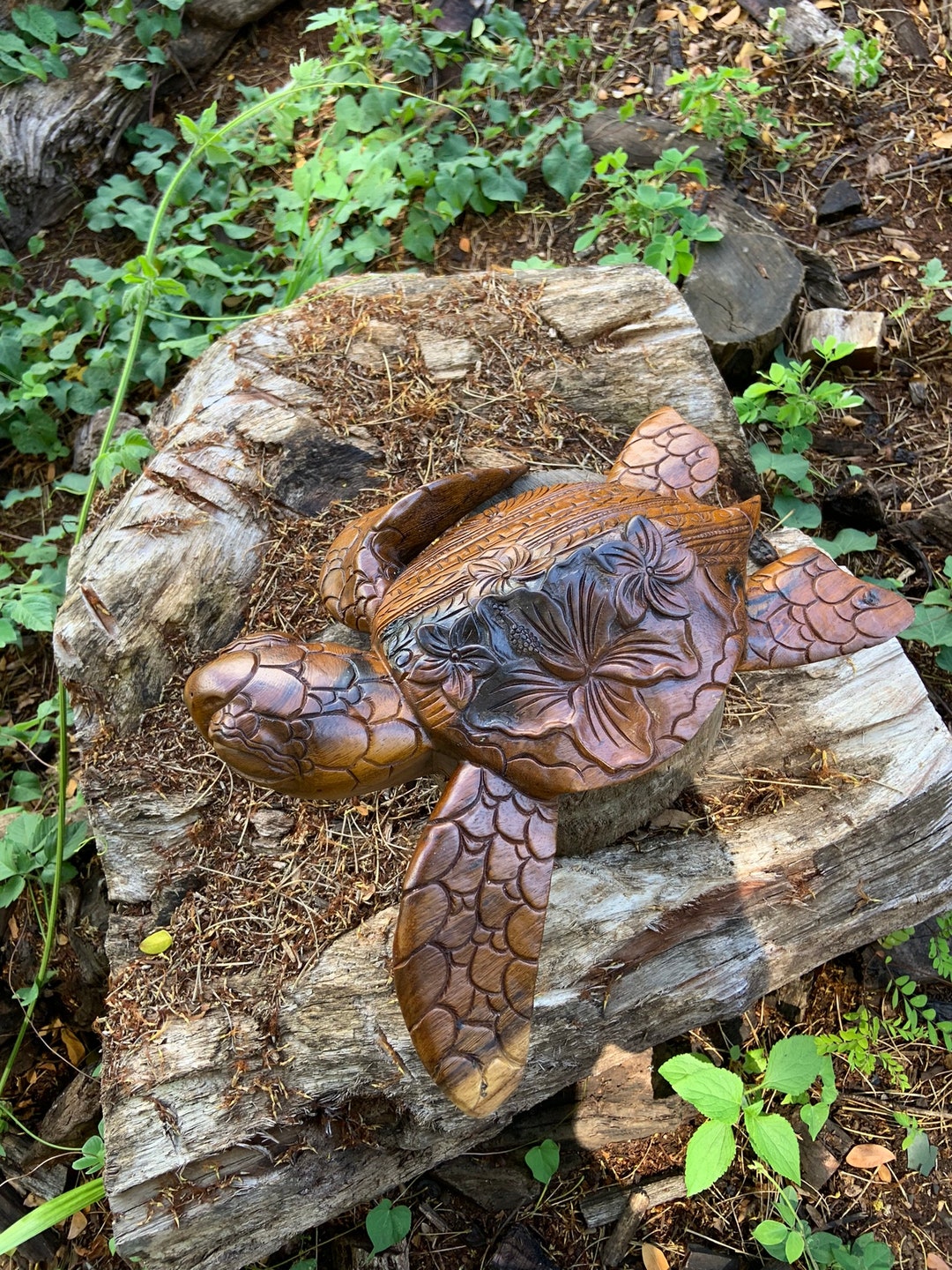 12'' Tropical Turtle Decor - Genuine Hawaiian Craftsmanship - Unique ...