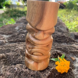 5 Tiki Kane, God of Creation, Hawaiian Tiki God Woodcarving, Tiki Face ...