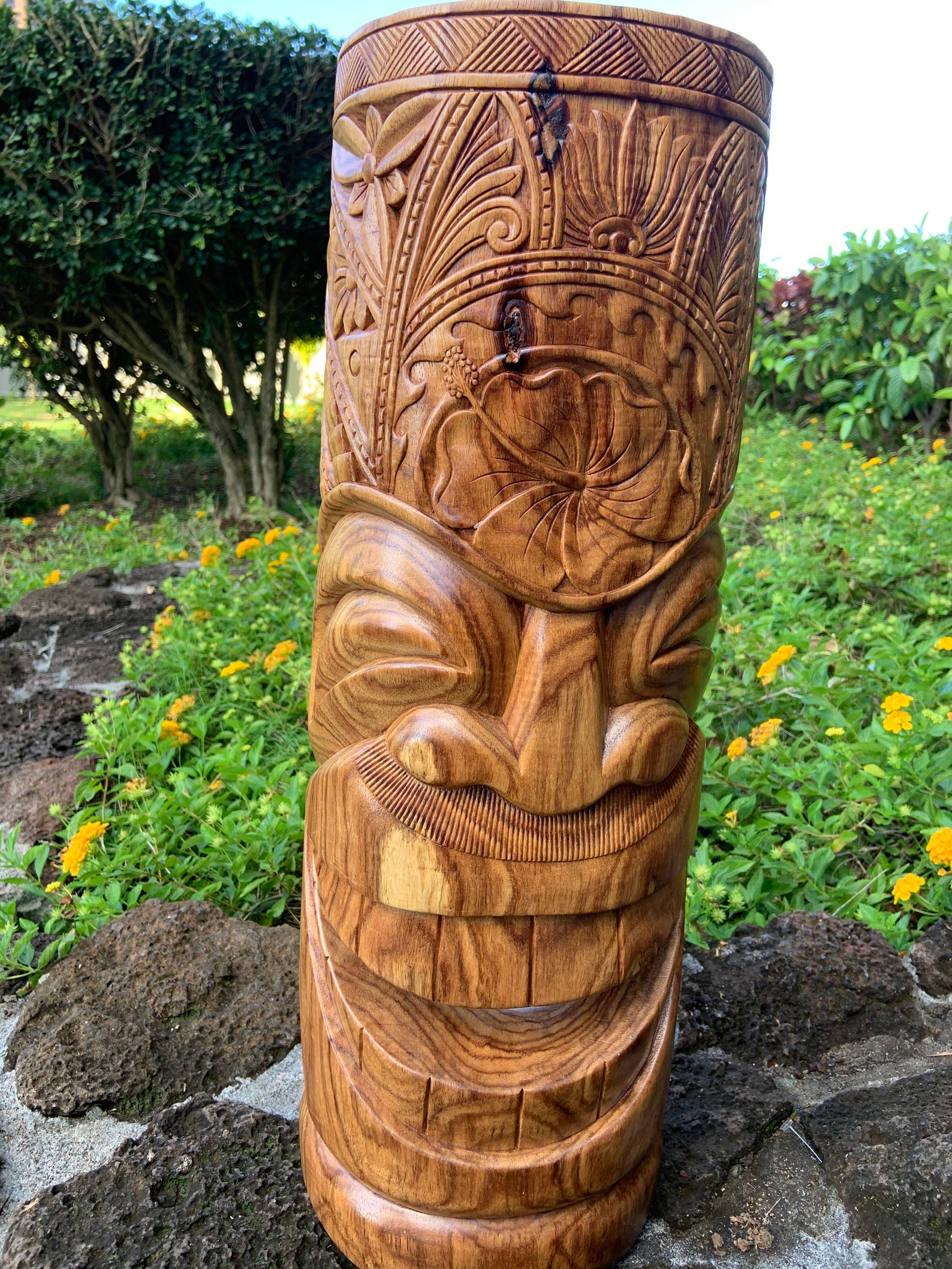 22 Mask LONO TIKI, God of Goodluck and Happiness, Hawaiian Tiki God ...