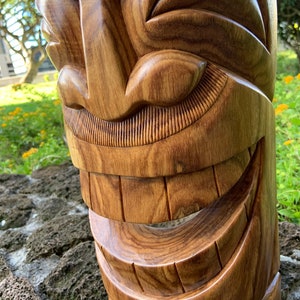 22” Mask LONO TIKI, God of Goodluck and Happiness, Hawaiian Tiki God ...