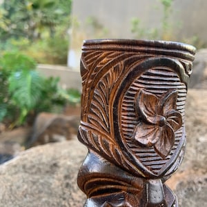 7" KANE TIKI, God of Creation, Hawaiian Tiki God Woodcarving, Tiki Face ...