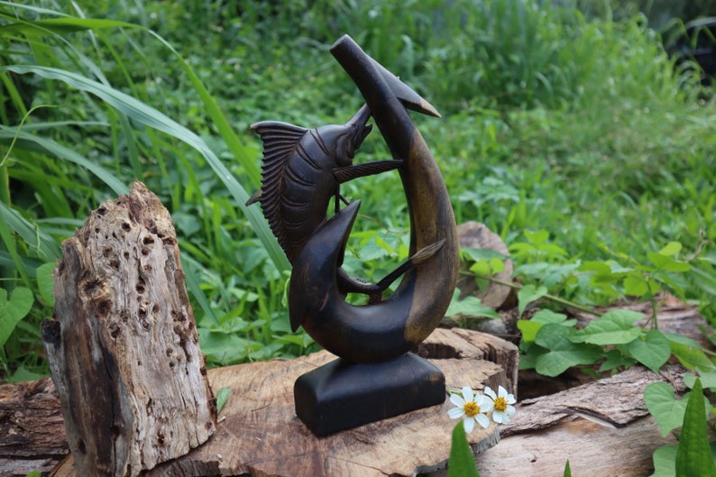 11 Marlin Fish With Hawaiian Maui Fishing Hook Wooden - Etsy