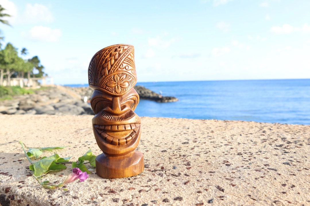 7" LONO TIKI, God of Goodluck and Happiness, Hawaiian Tiki God ...