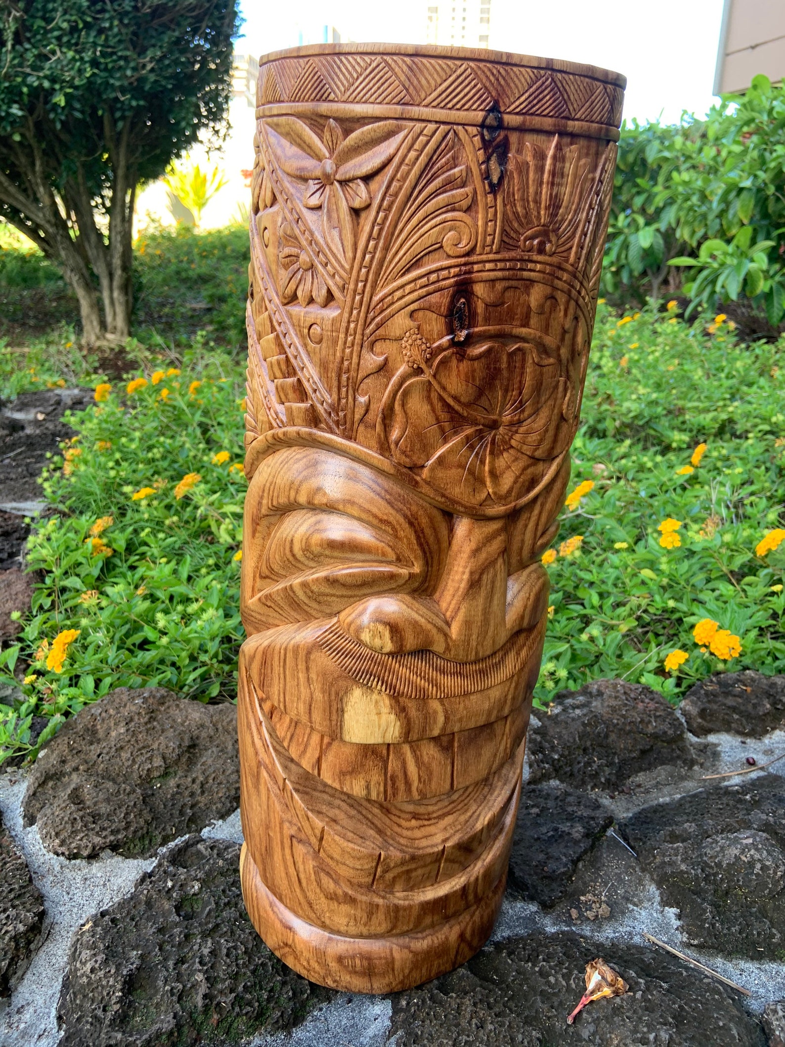 22 Mask LONO TIKI, God of Goodluck and Happiness, Hawaiian Tiki God ...