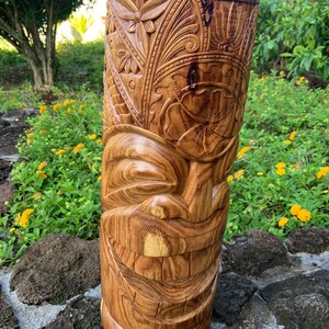 22” Mask LONO TIKI, God of Goodluck and Happiness, Hawaiian Tiki God ...