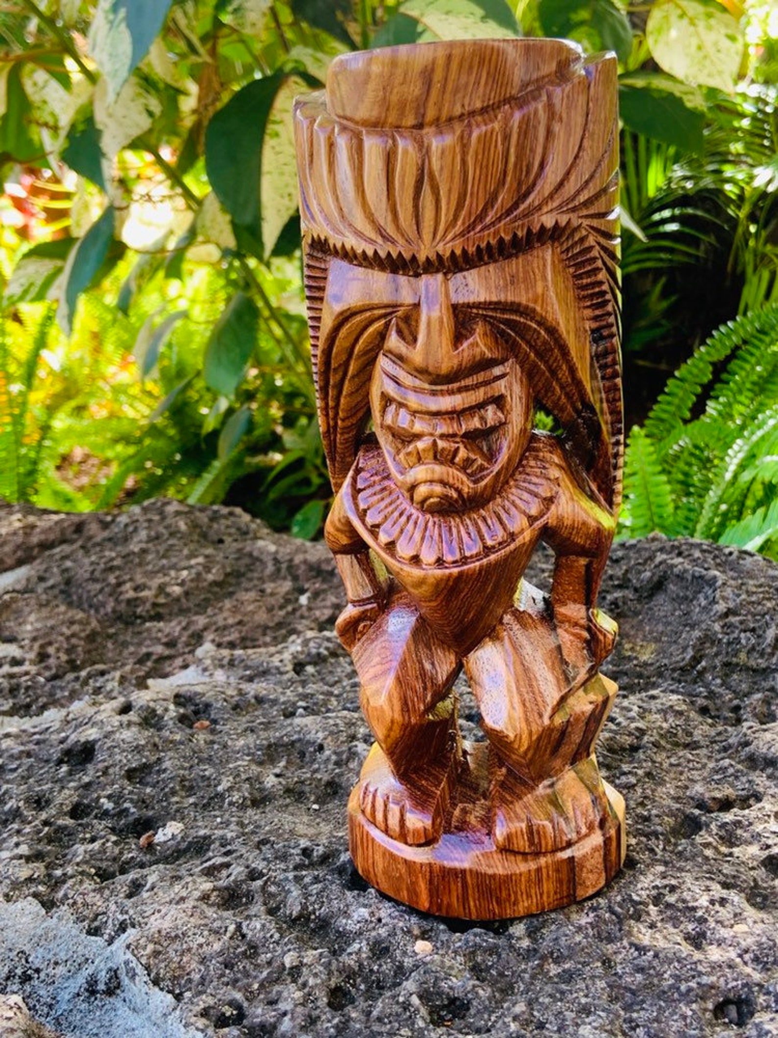 9 Tikis Ku god of protection tiki man tiki scuptures | Etsy