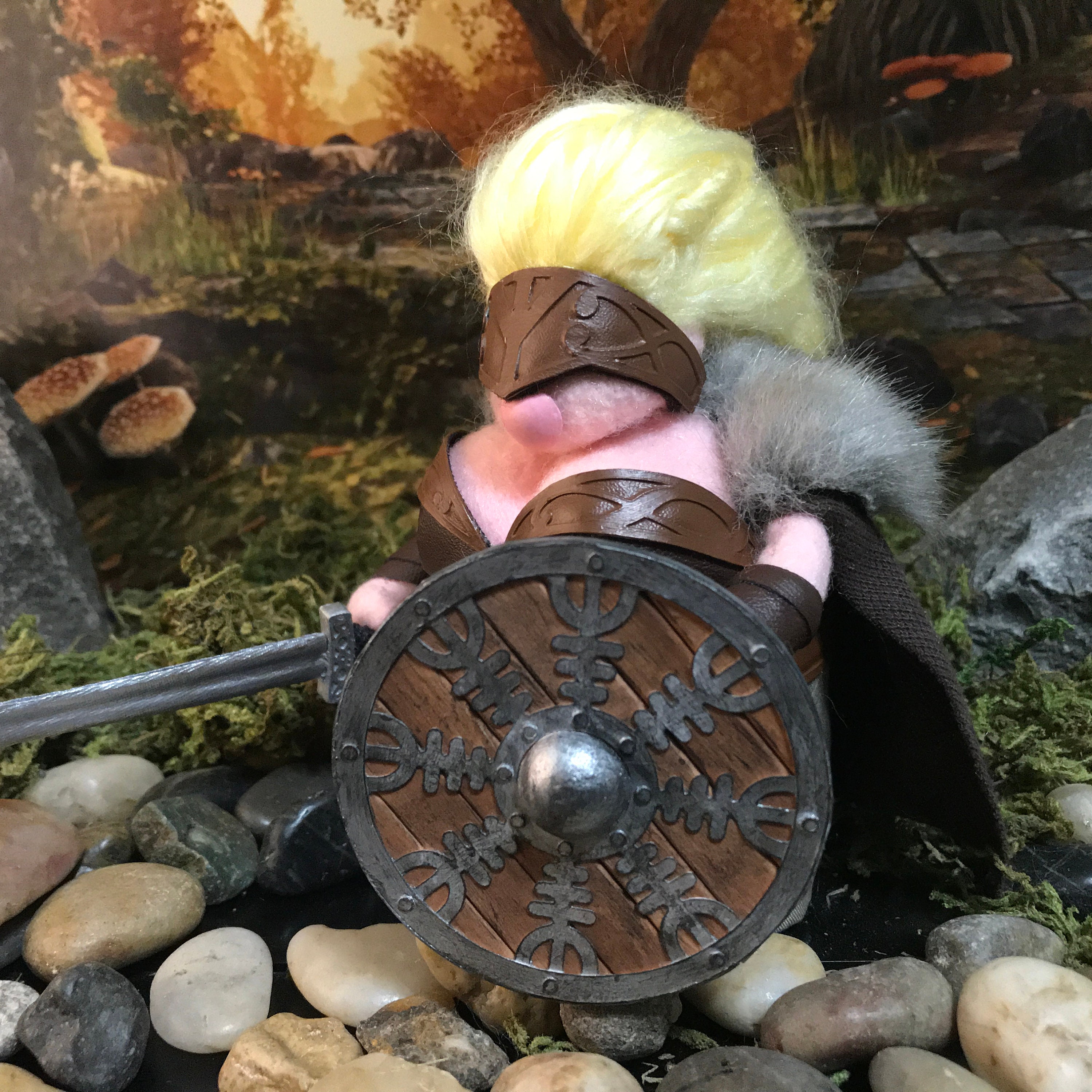 Viking Gnome Shield Maiden Birka Pagan Valhalla Felt - Etsy Canada