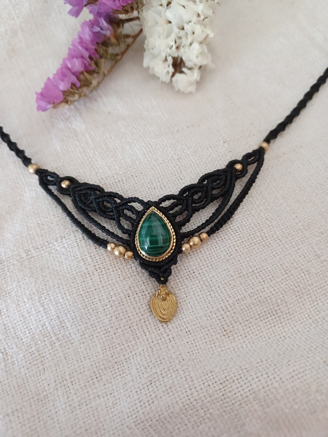 Crystal Macrame Chokers, Natural Stone Necklace, Gold Choker Necklaces ...